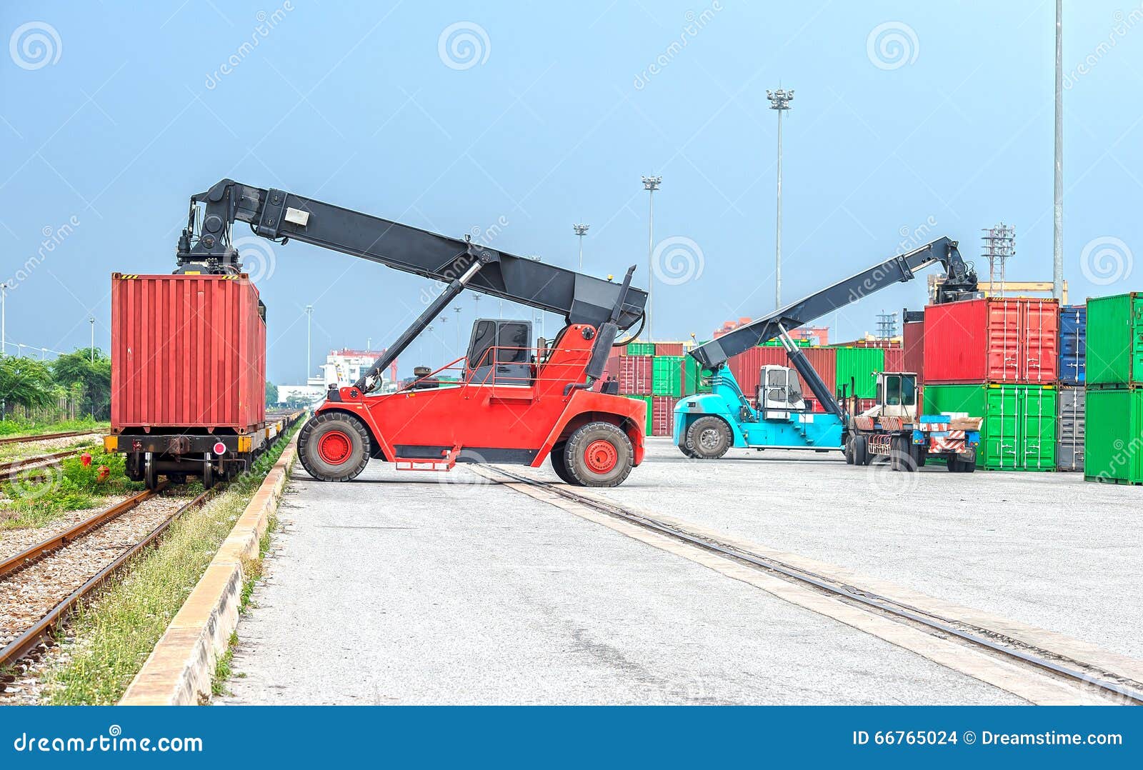 Freight Container Train Stock Photo | CartoonDealer.com #66765024