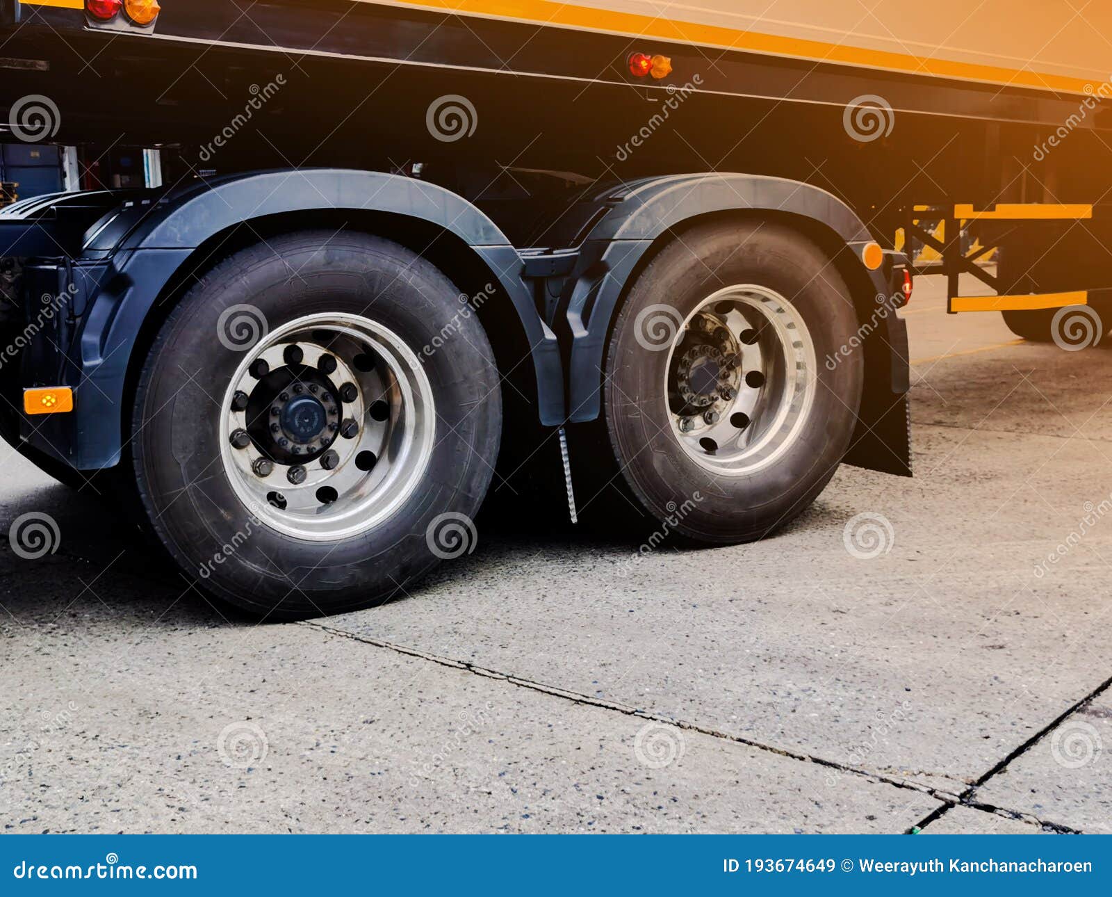 Freight Container Truck Parking at Loading Dock for Load Shipment ...