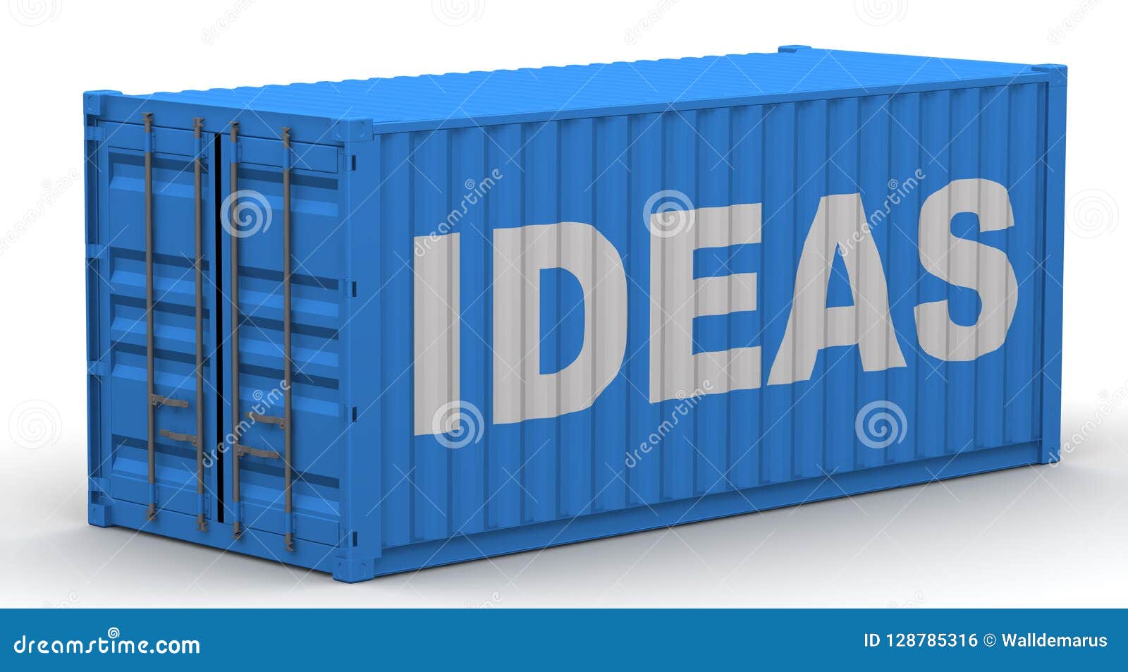 Cargo Container Filled with Ideas Stock Illustration - Illustration of ...