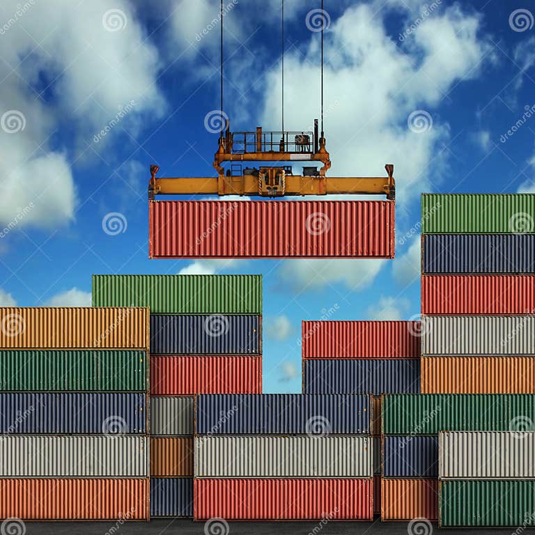Freight Containers stock image. Image of industry, goods - 10317897