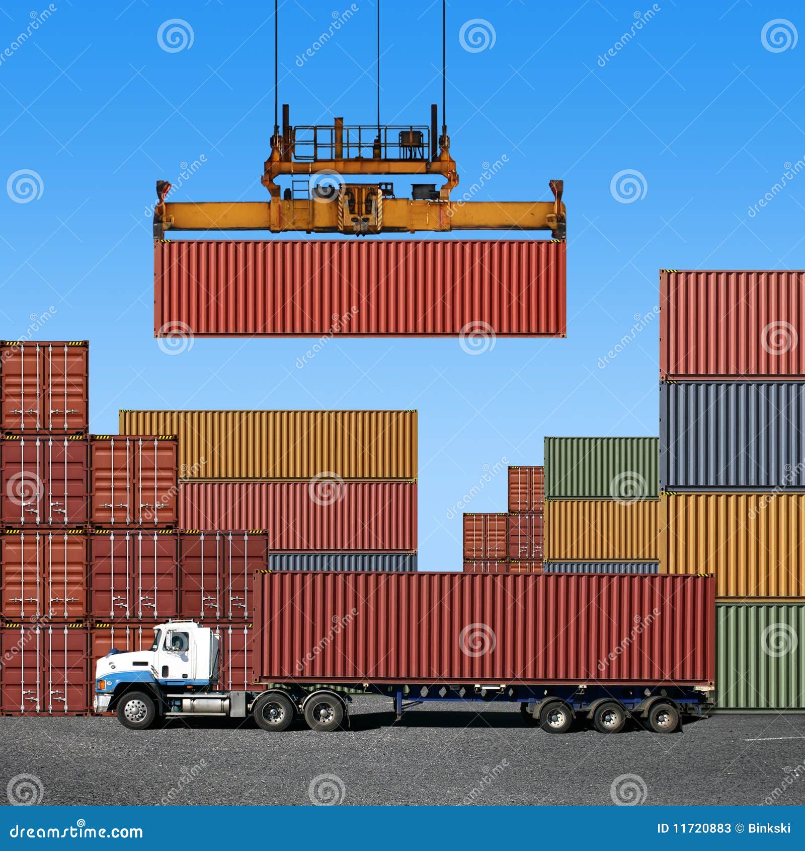 Freight Containers stock image. Image of stacked, freight - 11720883