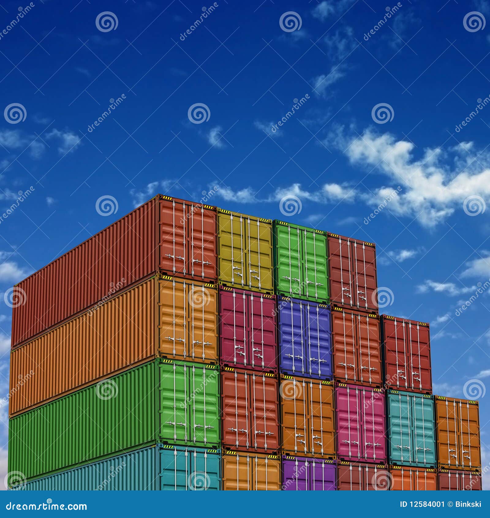 Freight Containers stock image. Image of industrial, logistics - 12584001