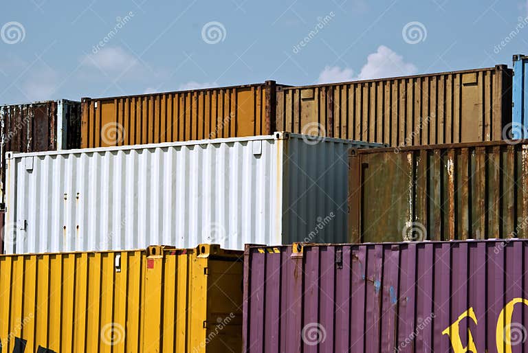 Freight containers stock image. Image of shipping, container - 14674515