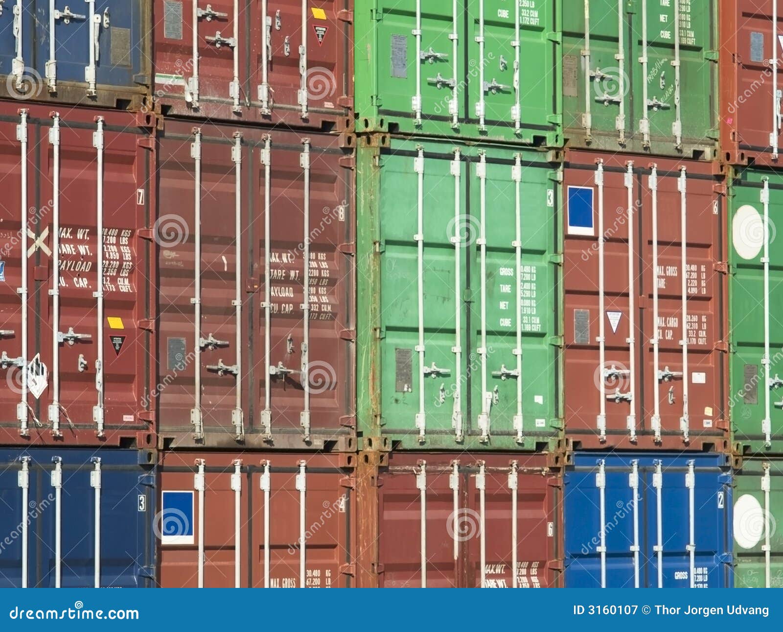 Freight containers stock image. Image of steel, storage - 3160107