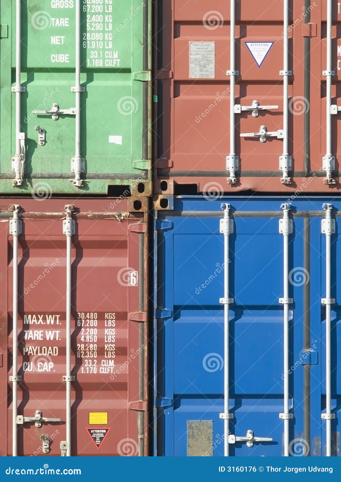 Freight containers stock photo. Image of shipping, steel - 3160176