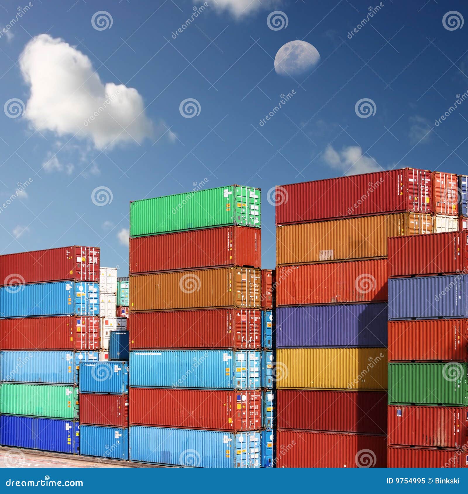 Freight Containers stock image. Image of container, industrial - 9754995