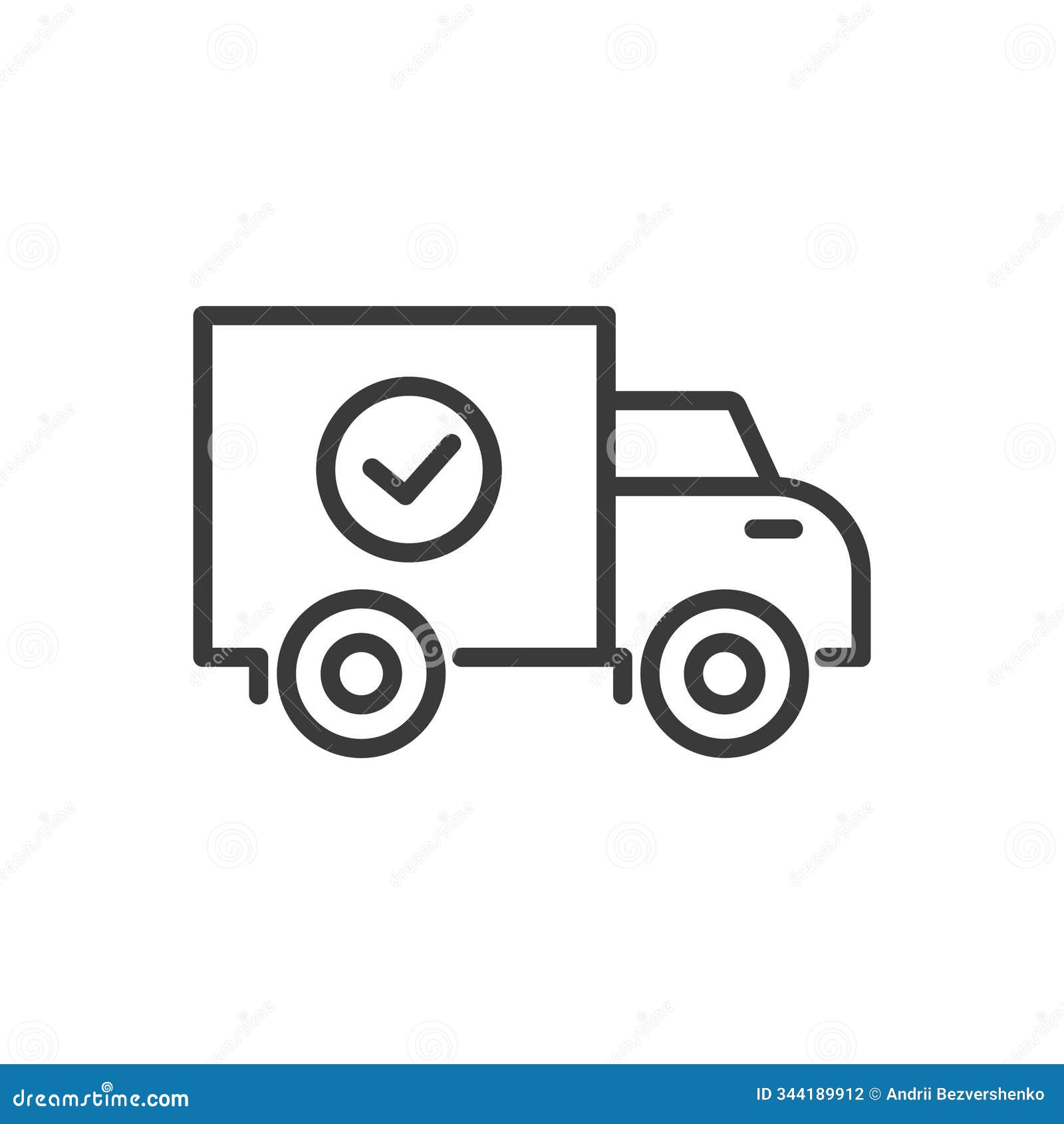Freight Delivery Done, Icon in Line Design. Freight, Delivery, Done ...