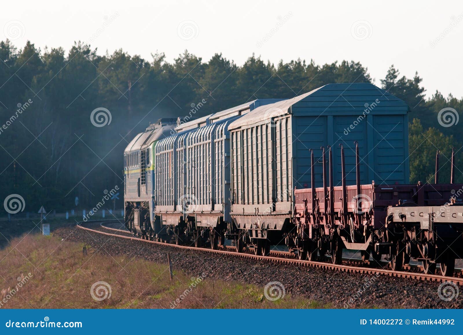 Freight diesel train stock photo. Image of heavy, summer - 14002272