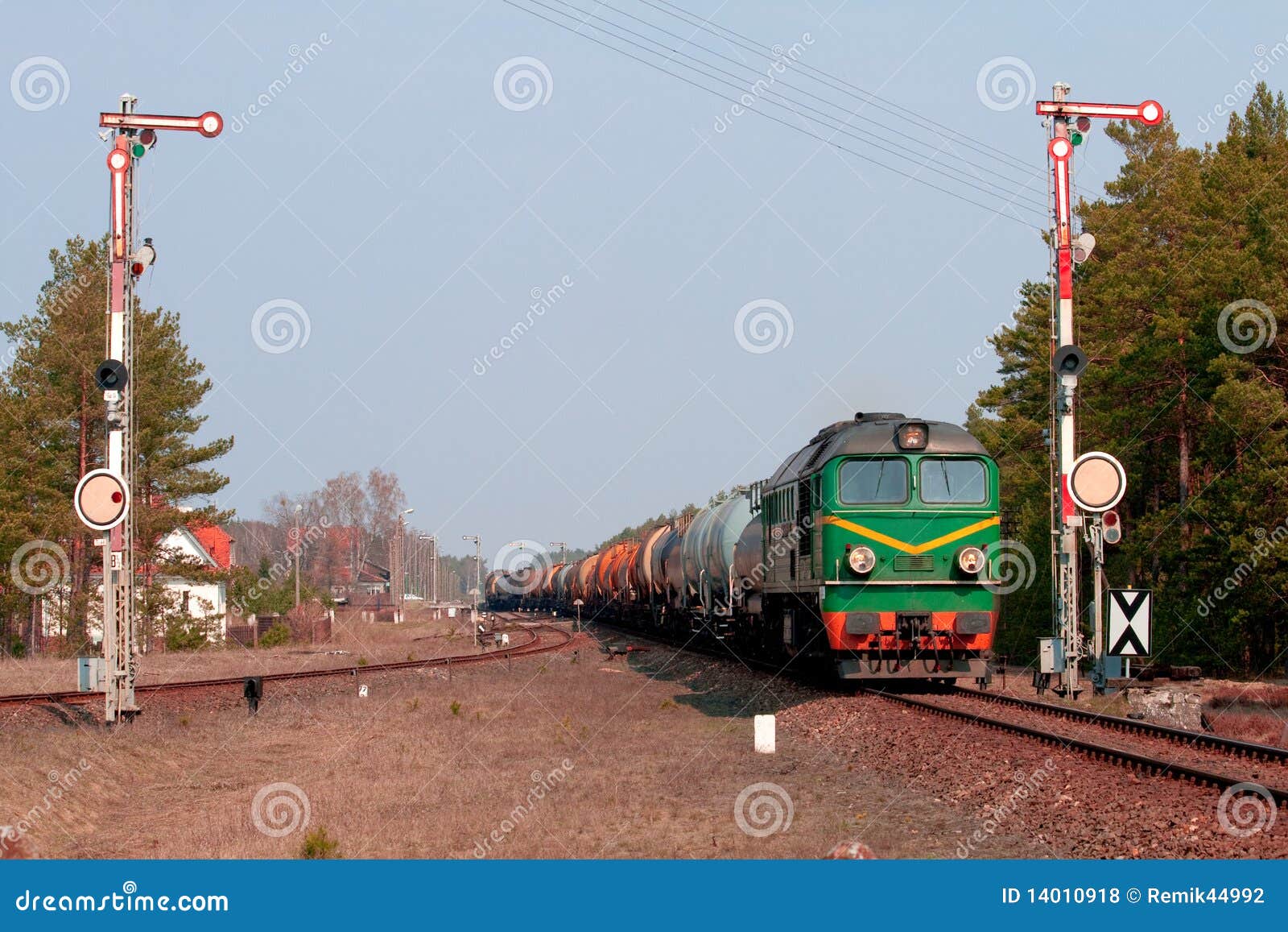 Freight diesel train stock photo. Image of strength, rolling - 14010918