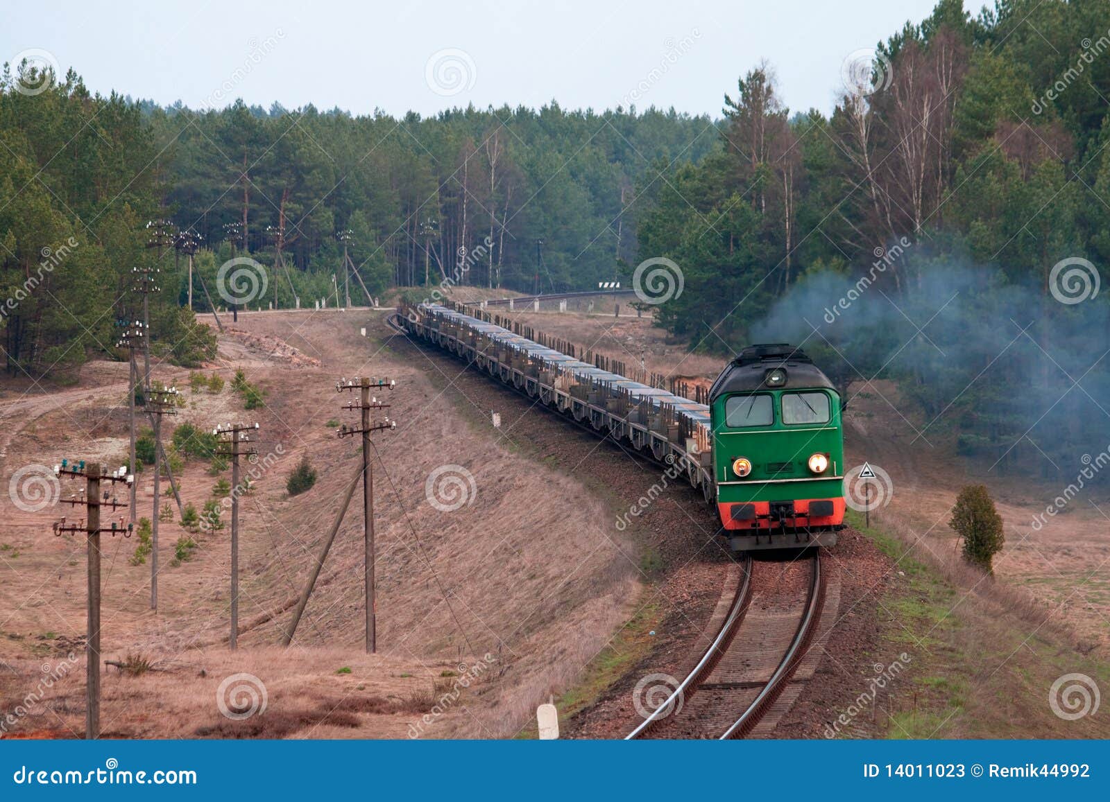 Freight diesel train stock image. Image of scenery, railway - 14011023