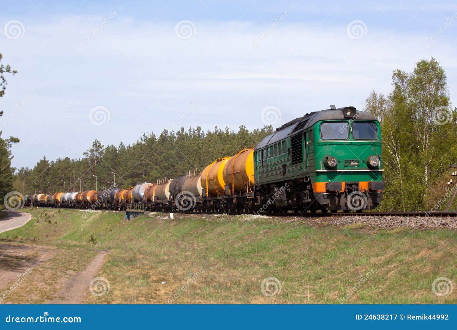 Freight diesel train stock image. Image of outdoors, outside - 24638217