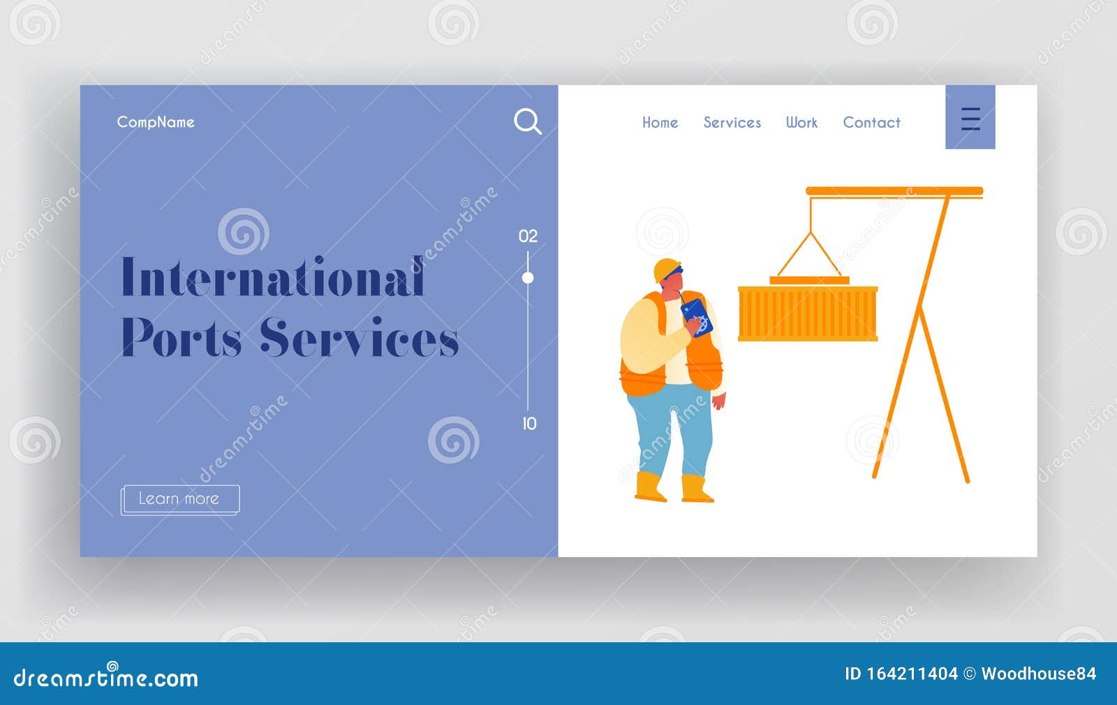 Freight Forwarder Online Service Or Platform. Loader In Uniform ...