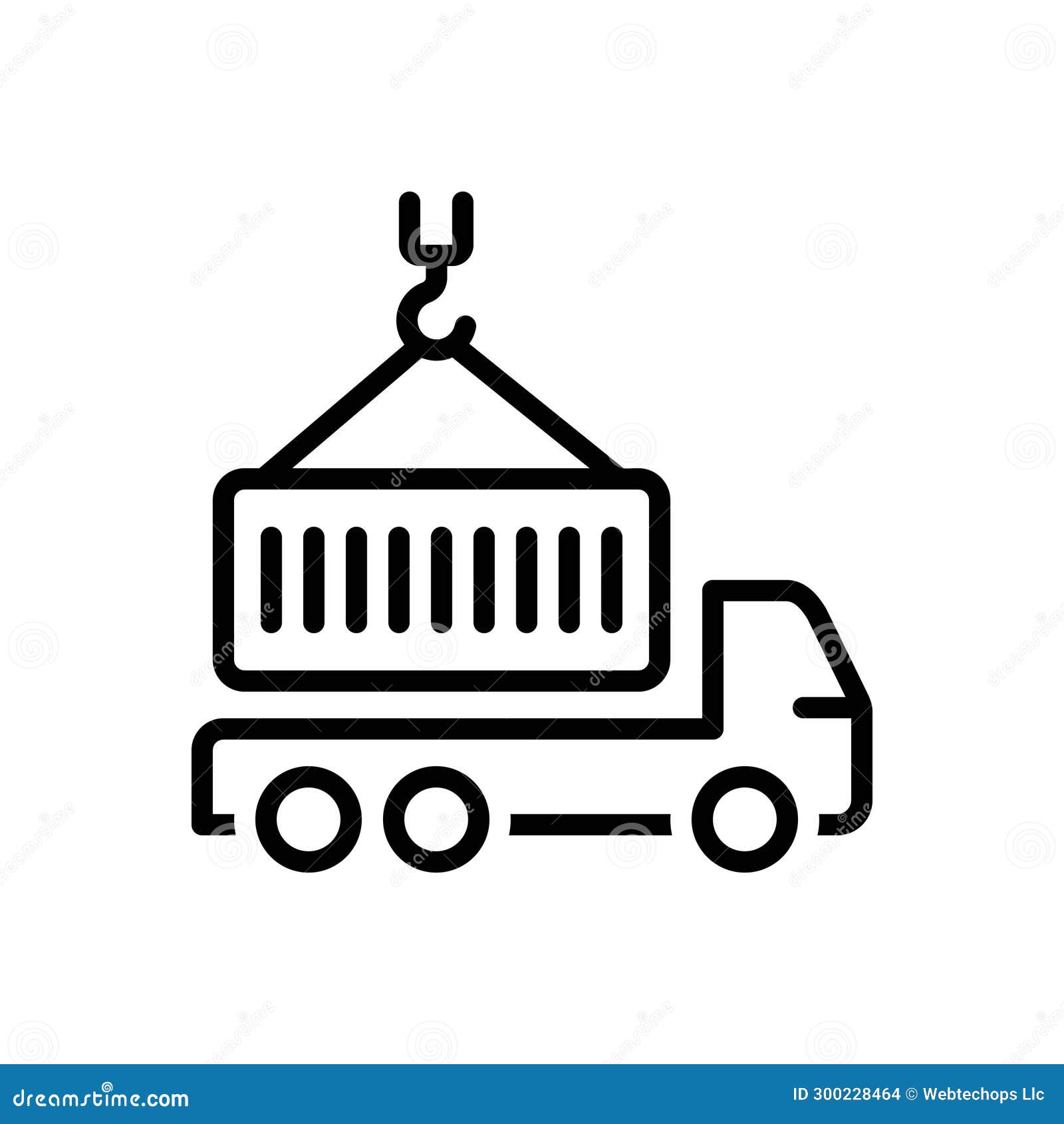 Black Line Icon for Freight, Conveyance and Shipment Stock Vector ...