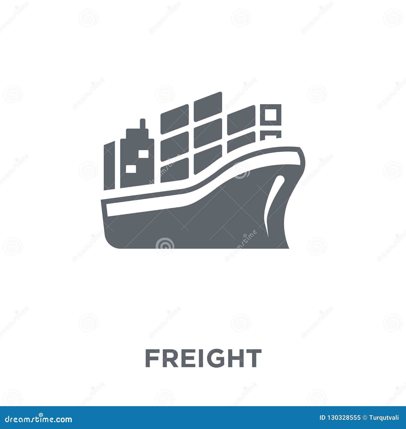 Sea Freight Icon Set. It Included The Shipping, Route, Container ...