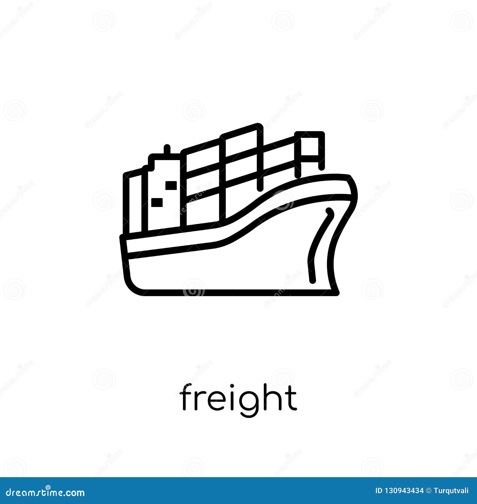 Freight Icon from Delivery and Logistic Collection. Stock Vector ...