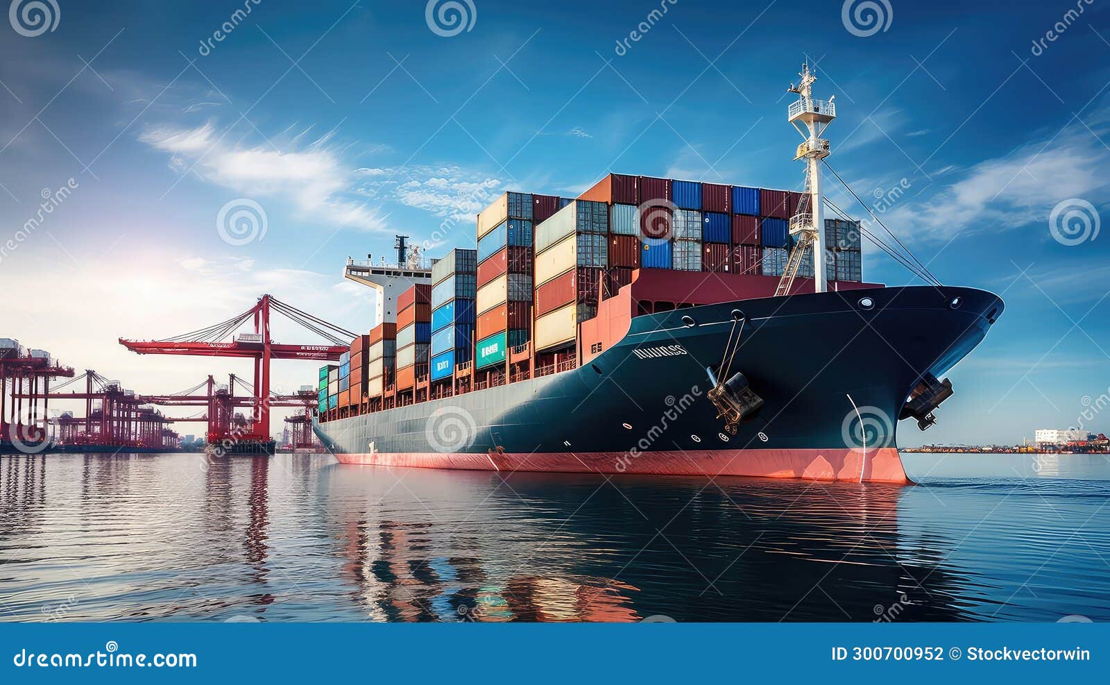 Freight Logistic Ship Cargo Stock Illustration - Illustration of ...