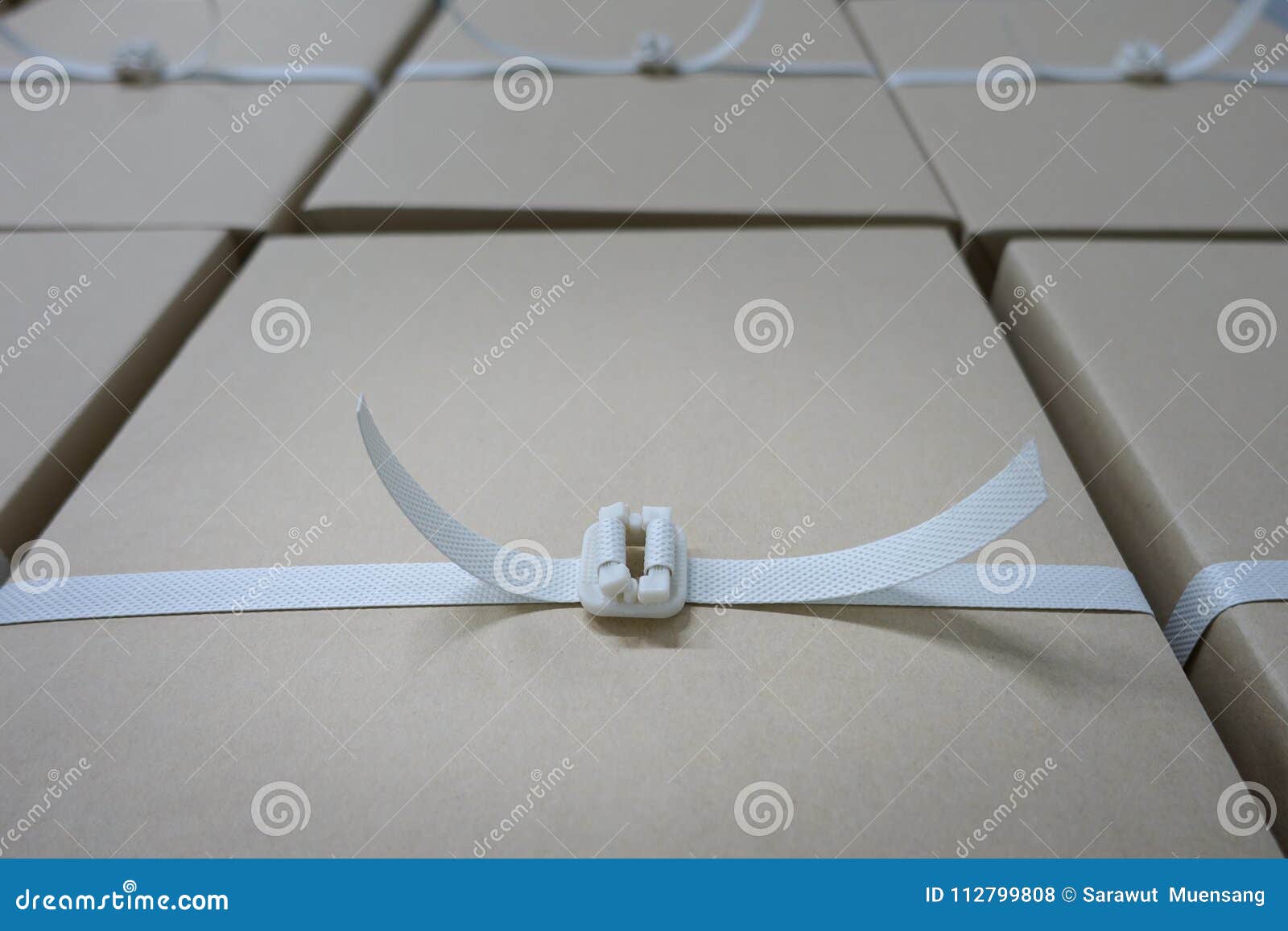 Freight Parcel With Plastic Strap Stock Photo - Image of pink, pyramid ...