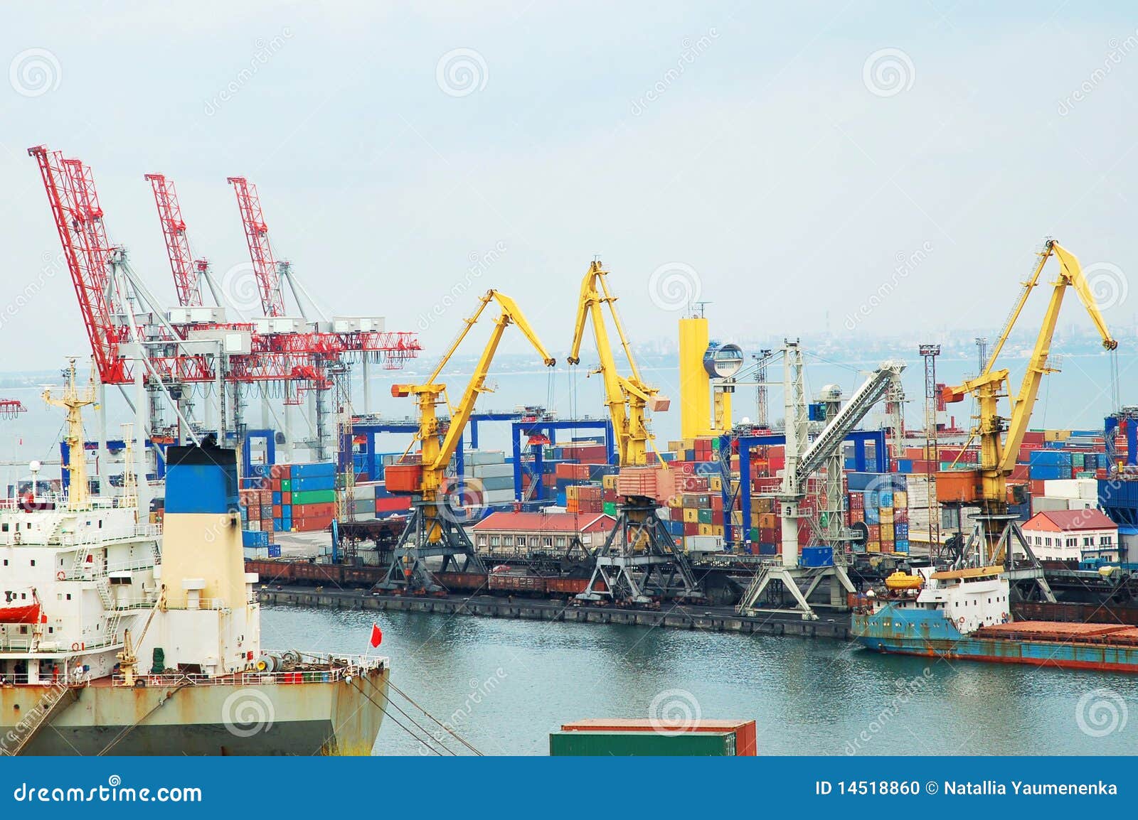 Freight port stock photo. Image of loading, store, equipment - 14518860