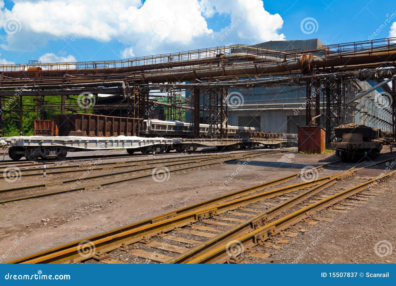 Freight railroad station stock image. Image of framework - 15507837