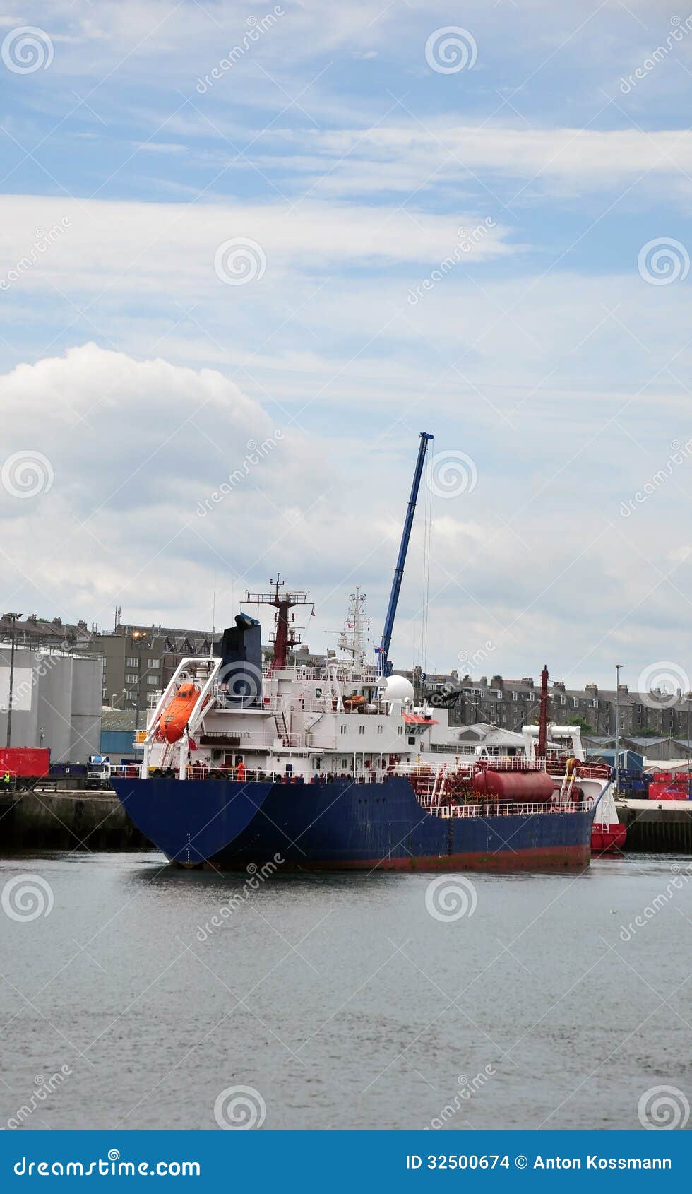 Freight Ship departing stock photo. Image of vessel, cargo - 32500674