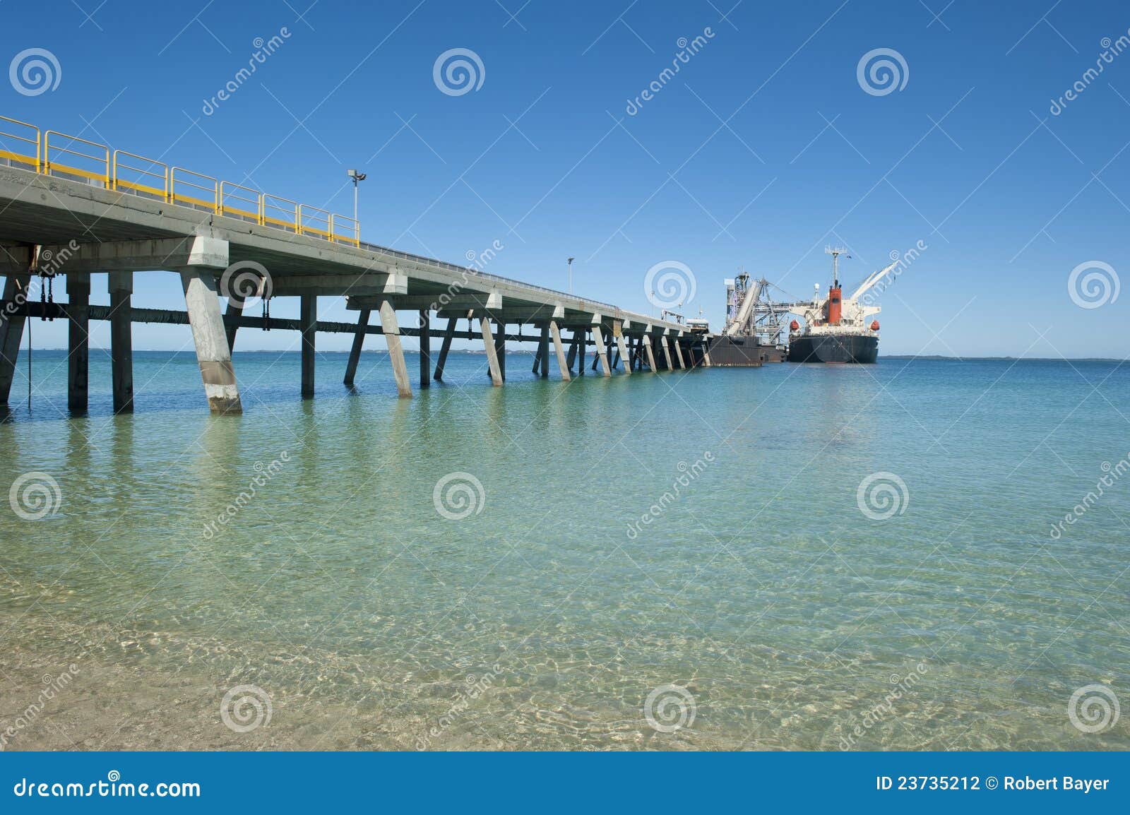 Freight Ship at Pipeline Jetty Stock Photo - Image of energy, docked ...