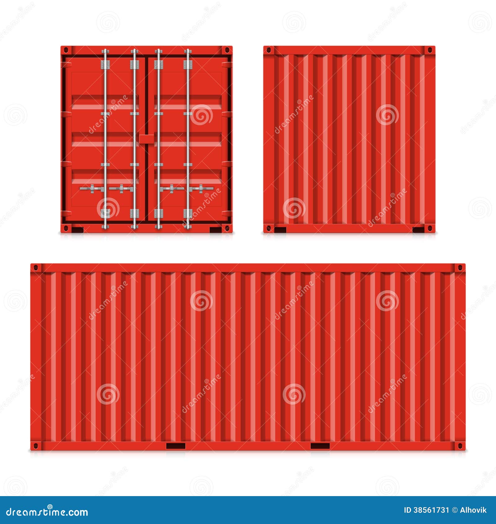 Freight Shipping, Cargo Containers Stock Illustration - Illustration of ...