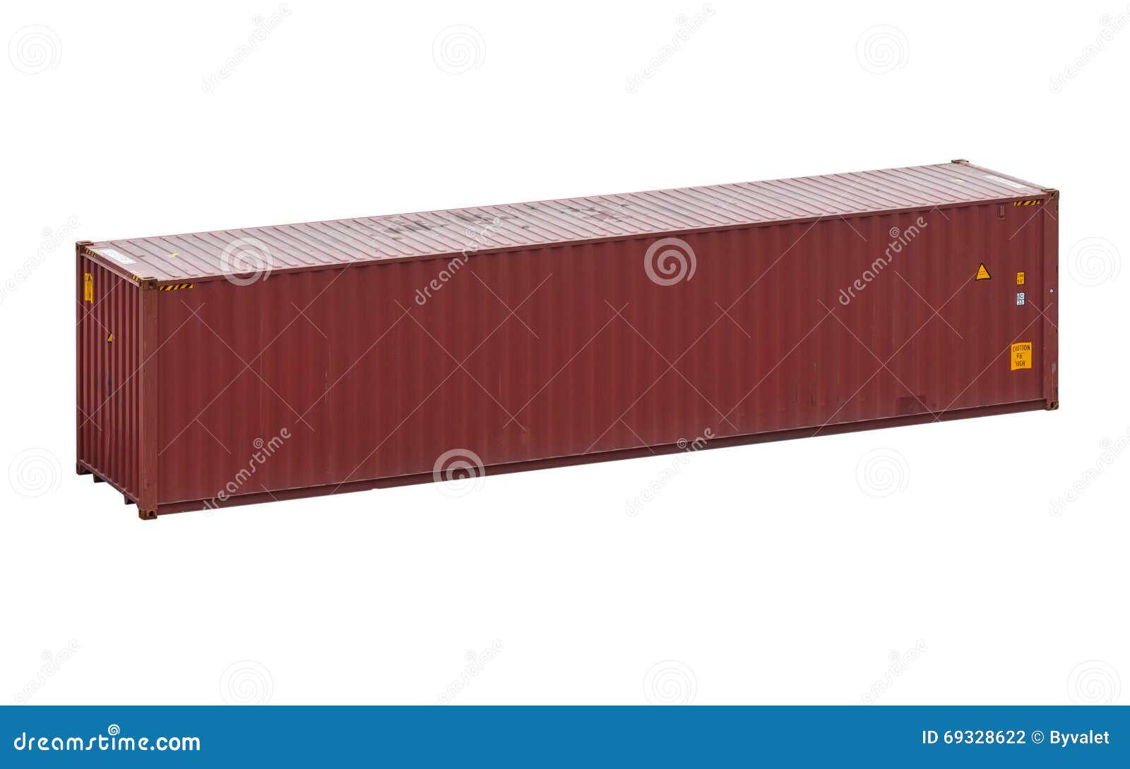Freight Shipping Container, Isolated on a White Background Stock Photo ...