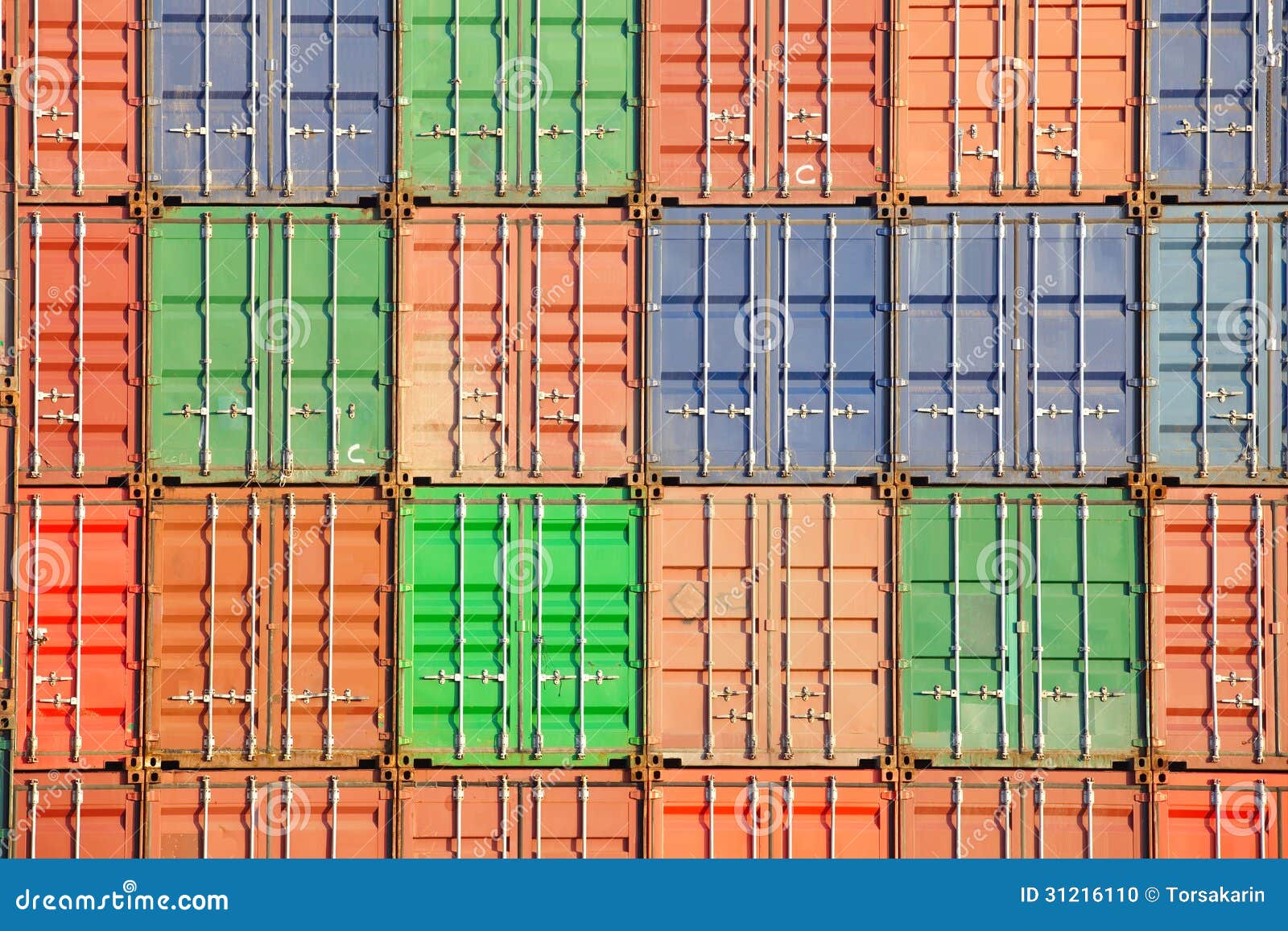 Freight Shipping Containers Stock Photo - Image of industrial, port ...