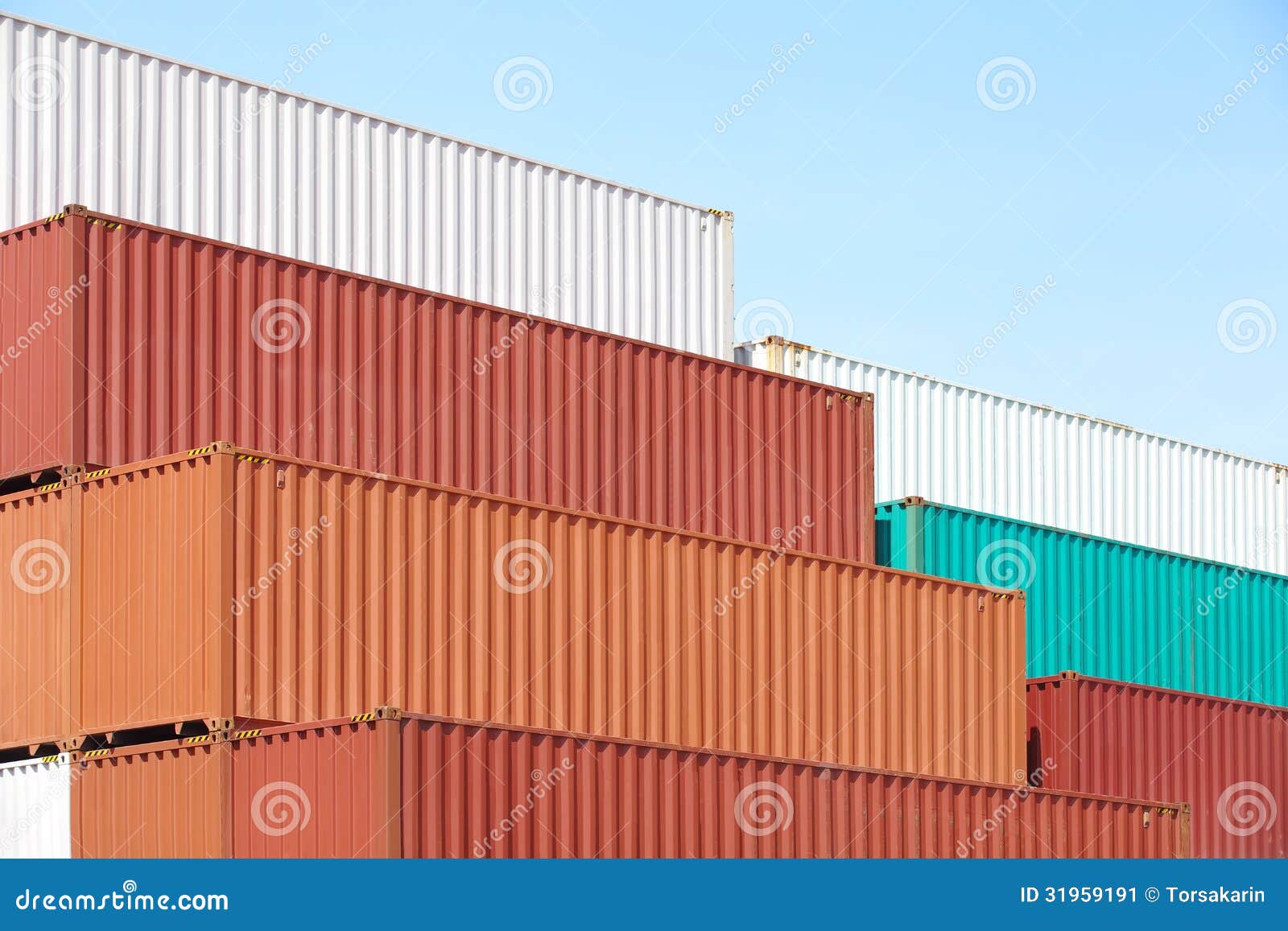 Freight Shipping Containers Stock Image - Image of logistics, pattern ...