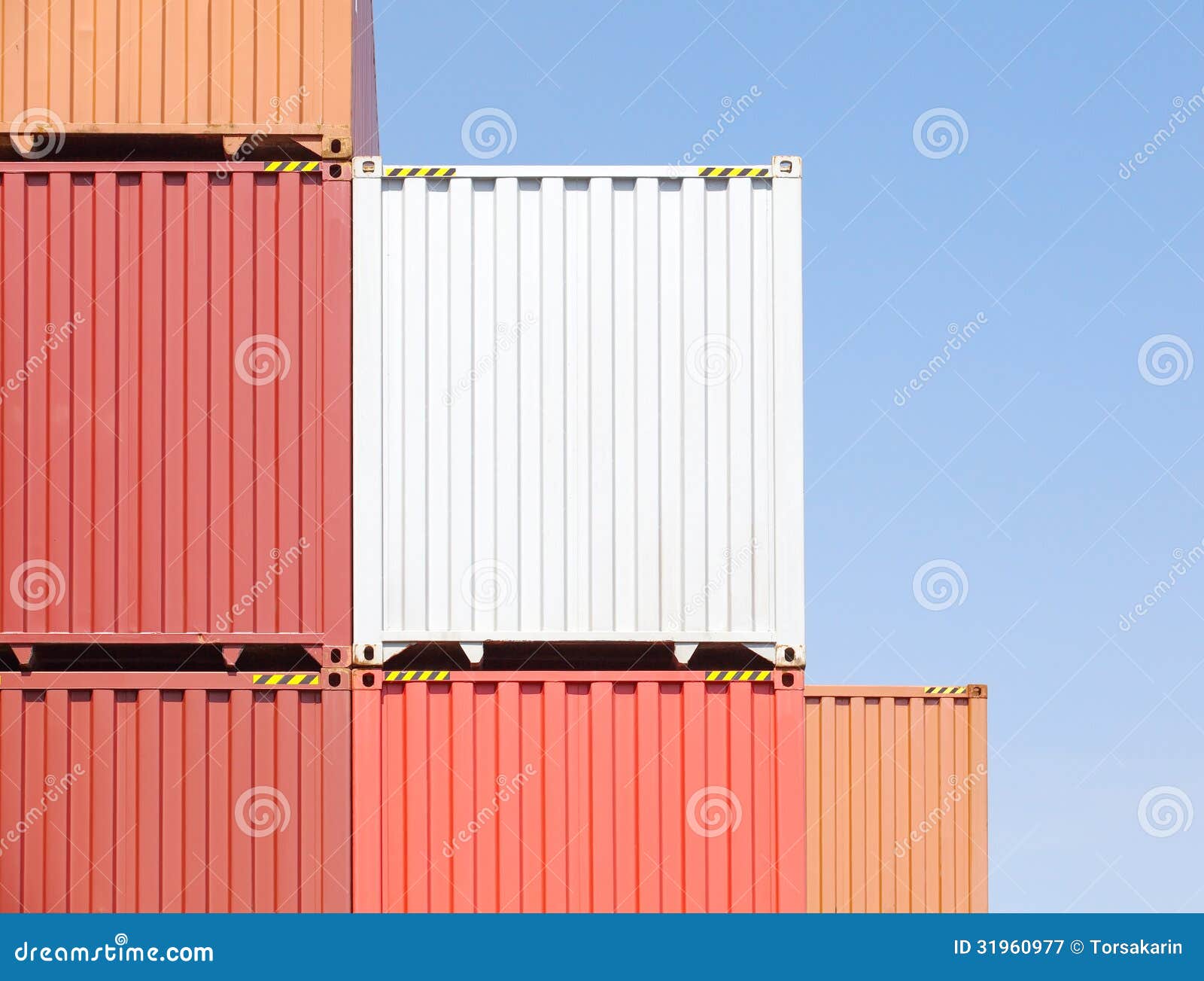 Freight Shipping Containers Stock Image - Image of commercial, heavy ...
