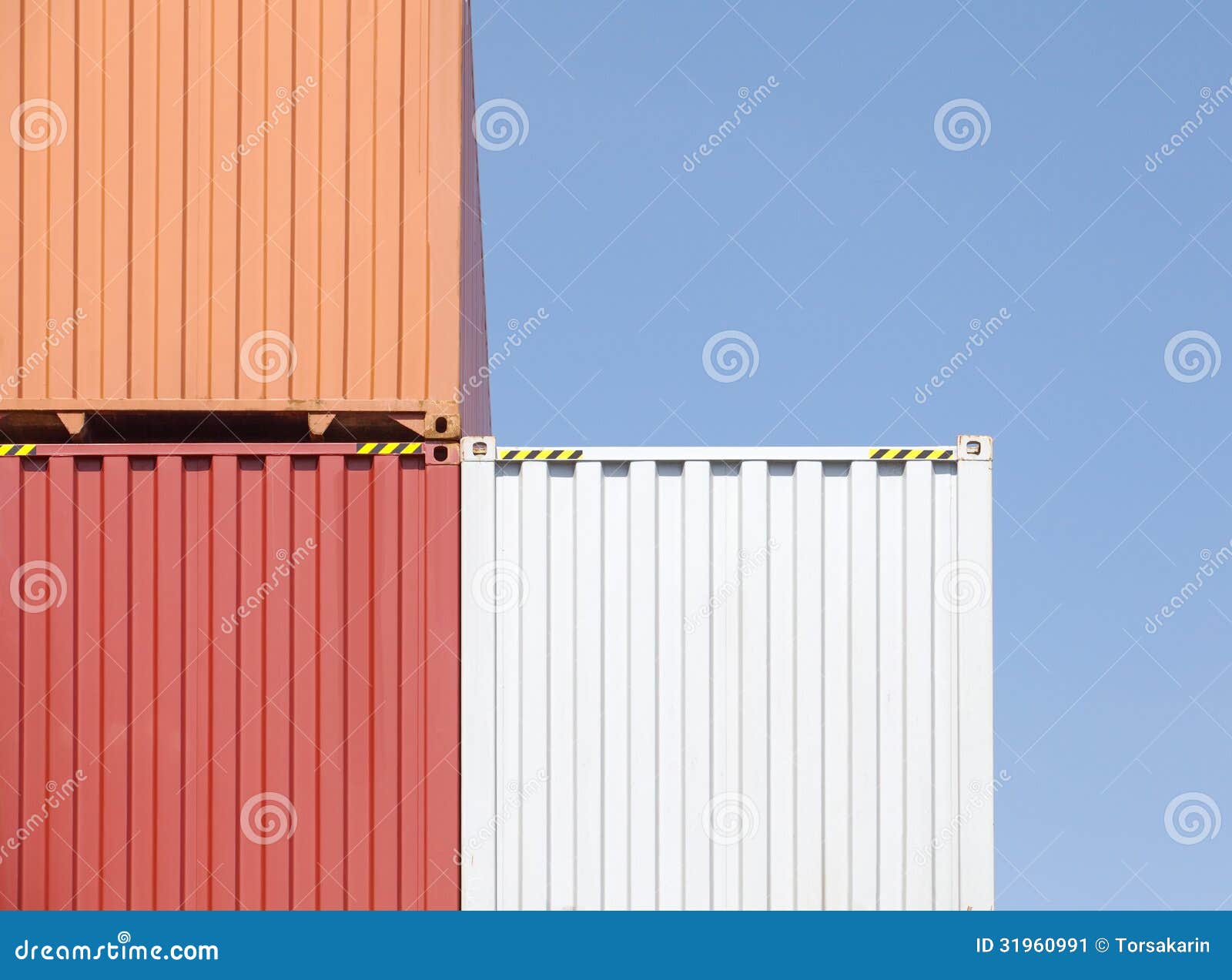 Freight Shipping Containers Stock Image - Image of industry, crane ...