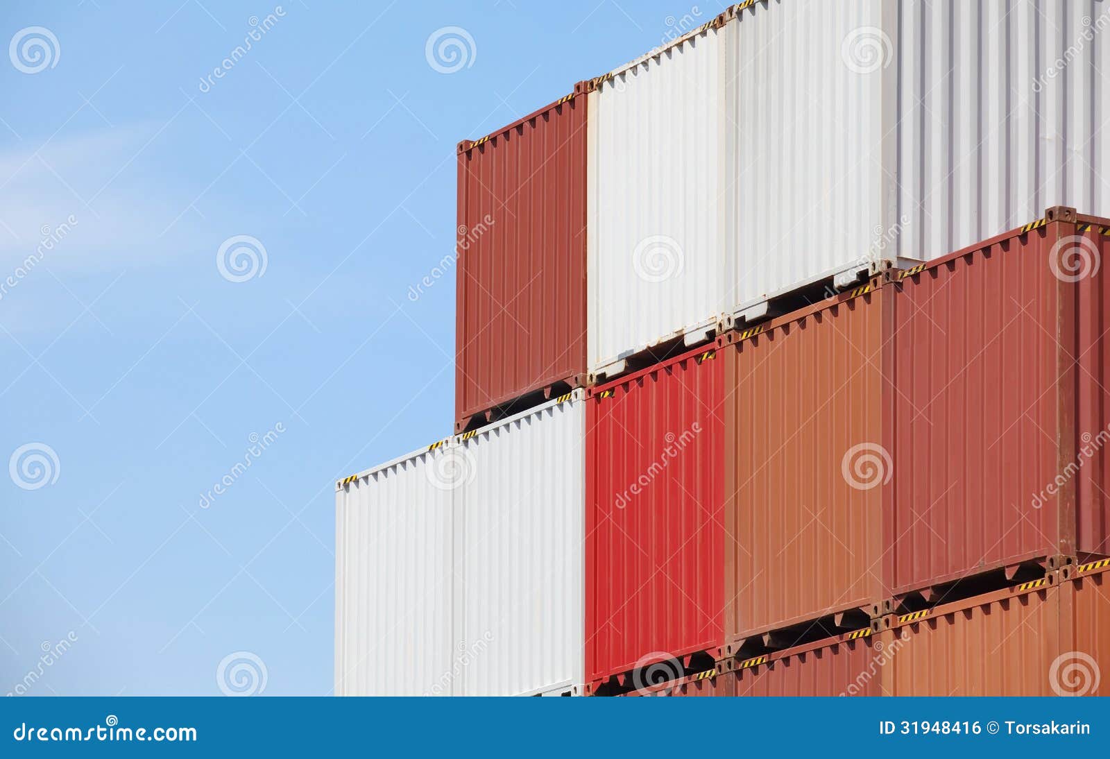 Freight Shipping Containers Stock Photo - Image of cargo, pattern: 31948416