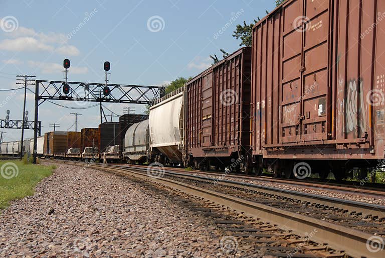 Freight train stock photo. Image of track, motion, containerization ...