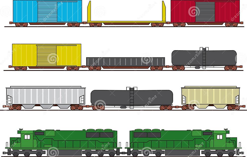 Freight Train stock vector. Illustration of freight, haul - 19376652