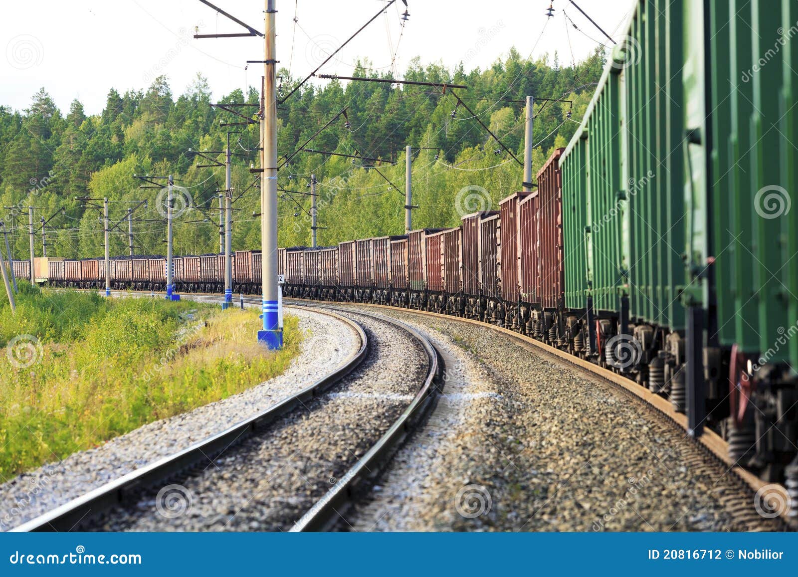 Freight train stock photo. Image of goods, delivery, electrified - 20816712
