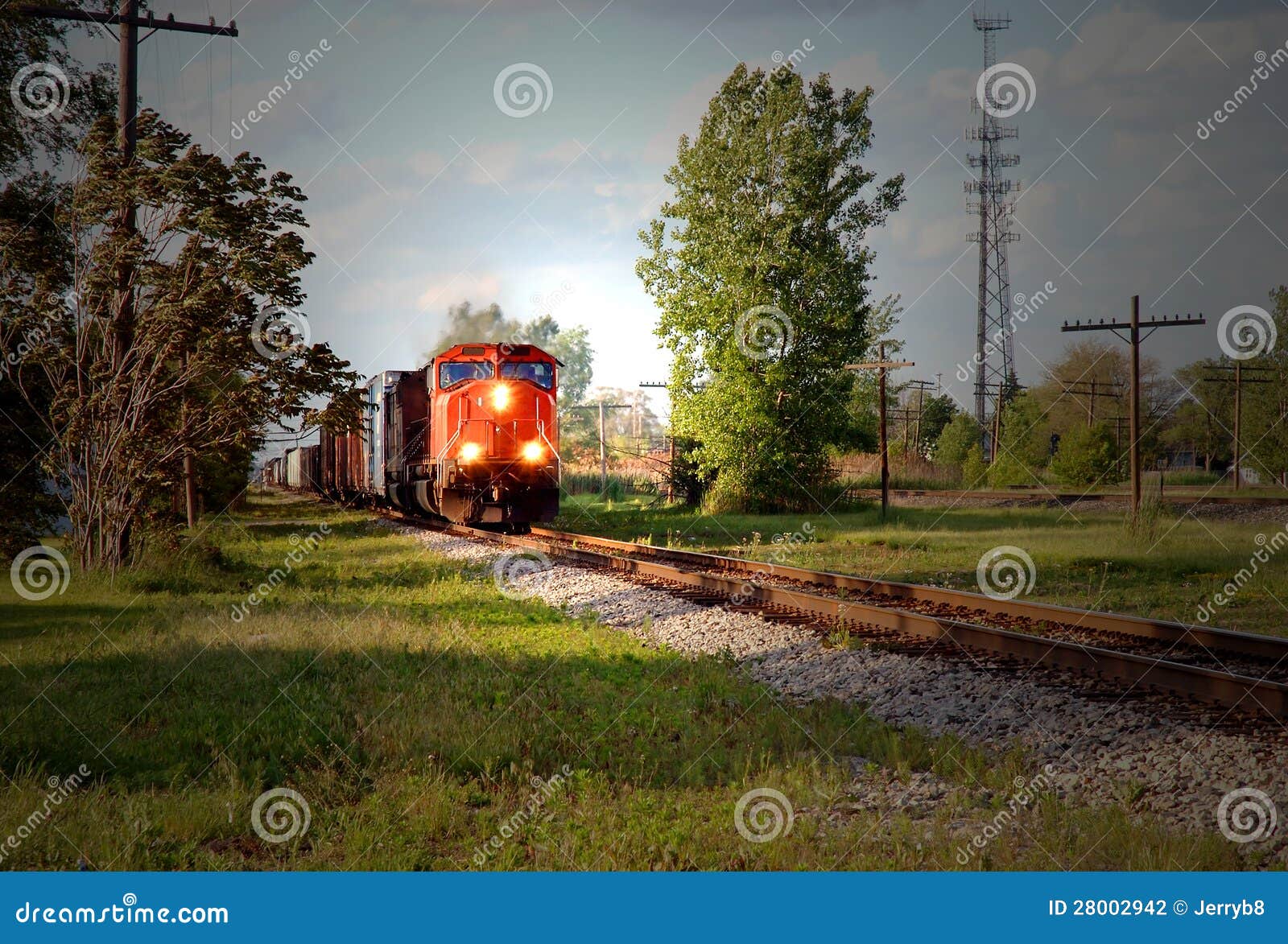 Freight Train stock photo. Image of midwest, railcar - 28002942