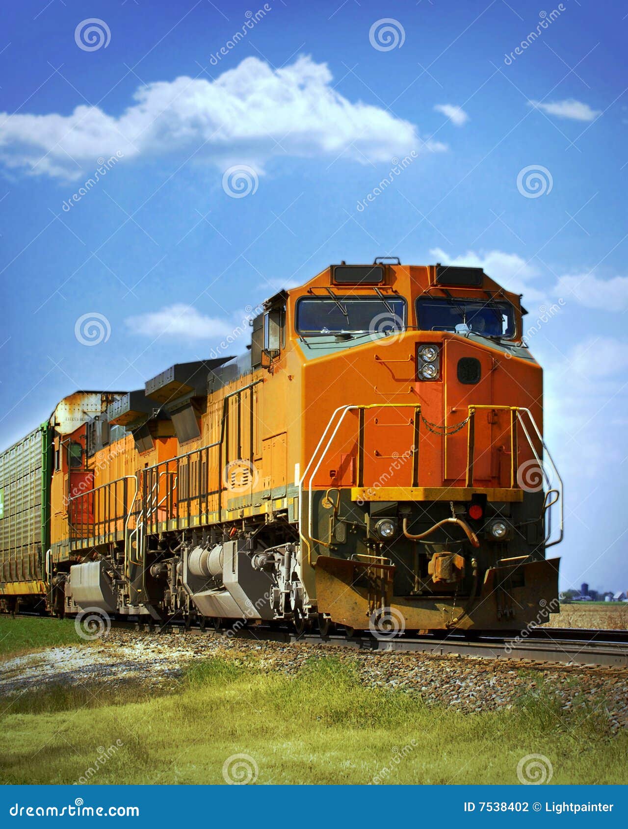 Freight train stock photo. Image of railcar, railway, chug - 7538402