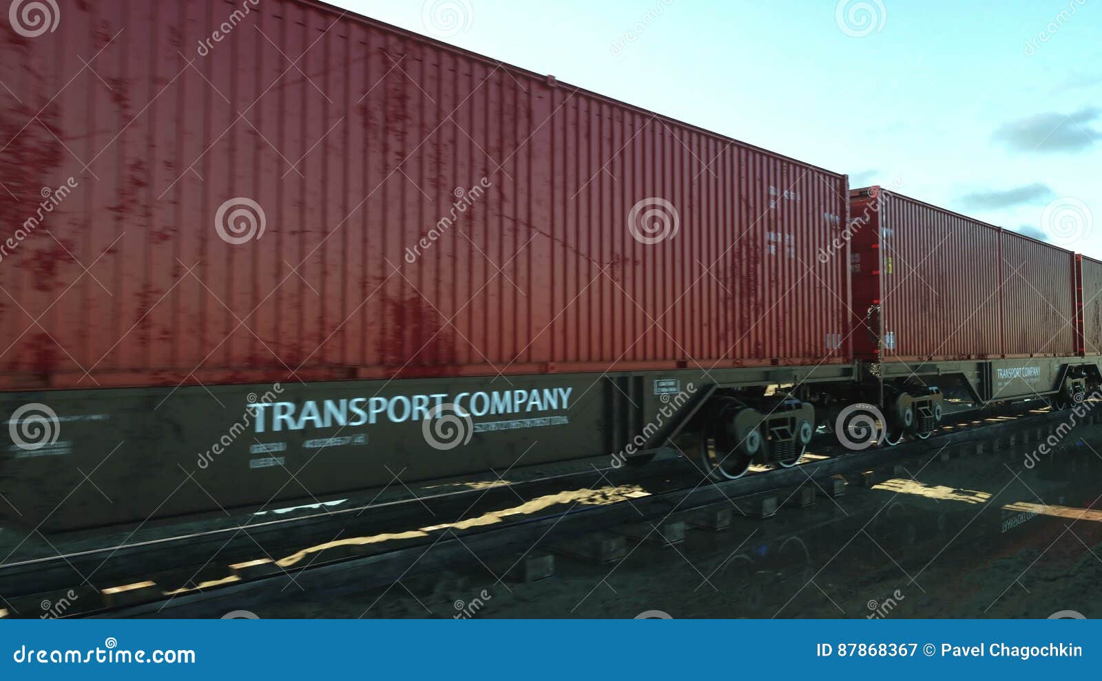 Freight Train with Cargo Containers. Logystic Concept. Realistic ...