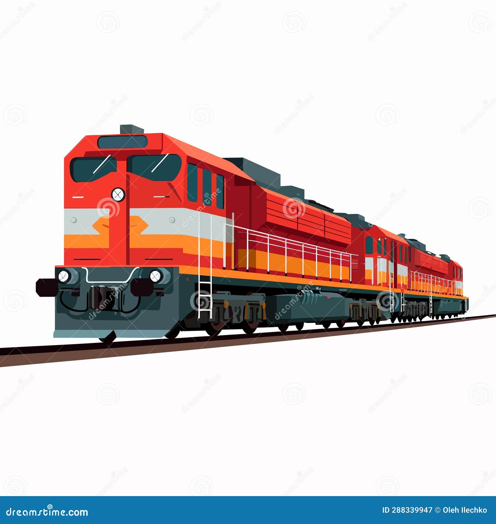 Freight Train with Cargo Vector Flat Isolated Illustration Stock Vector ...