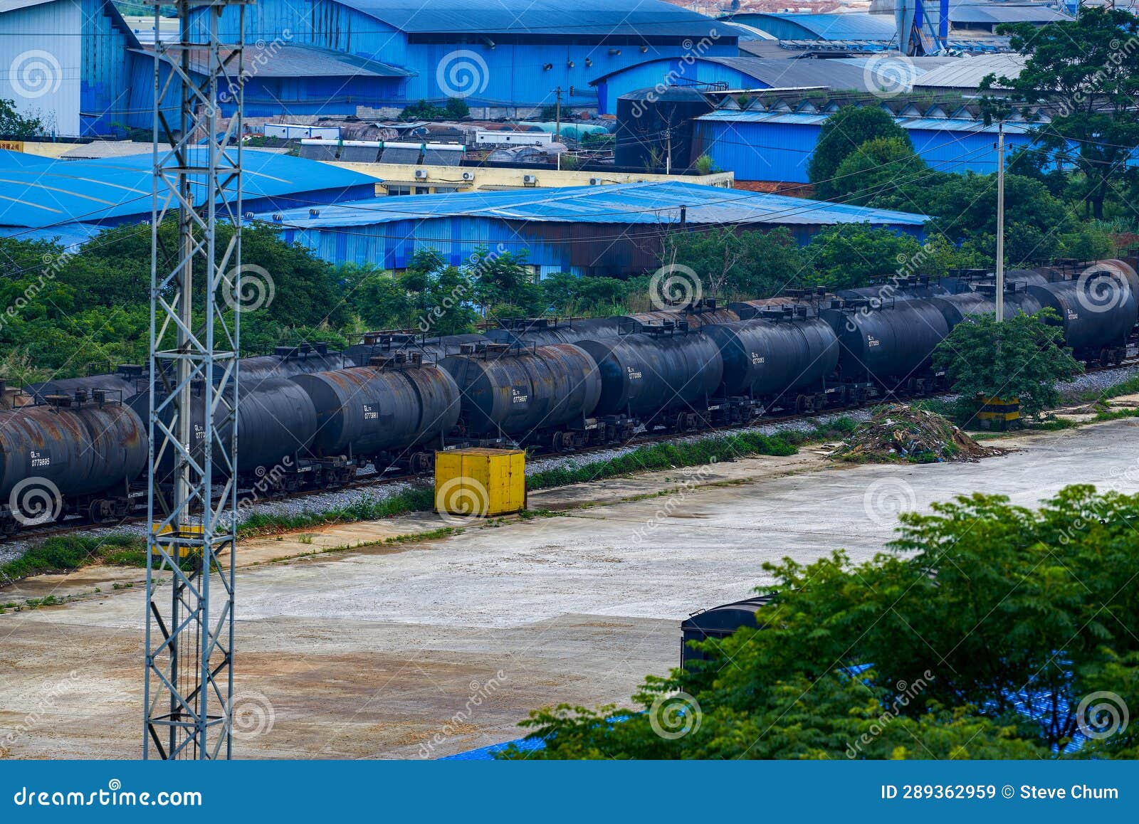 Freight Train Carriage in Freight Train Station Stock Image - Image of ...
