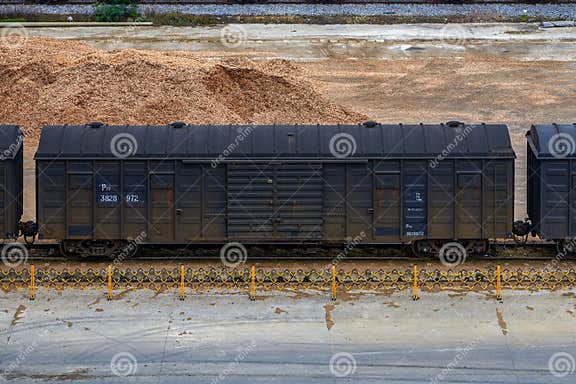 Freight Train Carriage in Freight Train Station Stock Image - Image of ...