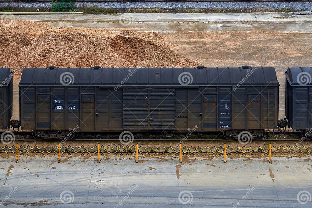 Freight Train Carriage in Freight Train Station Stock Image - Image of ...