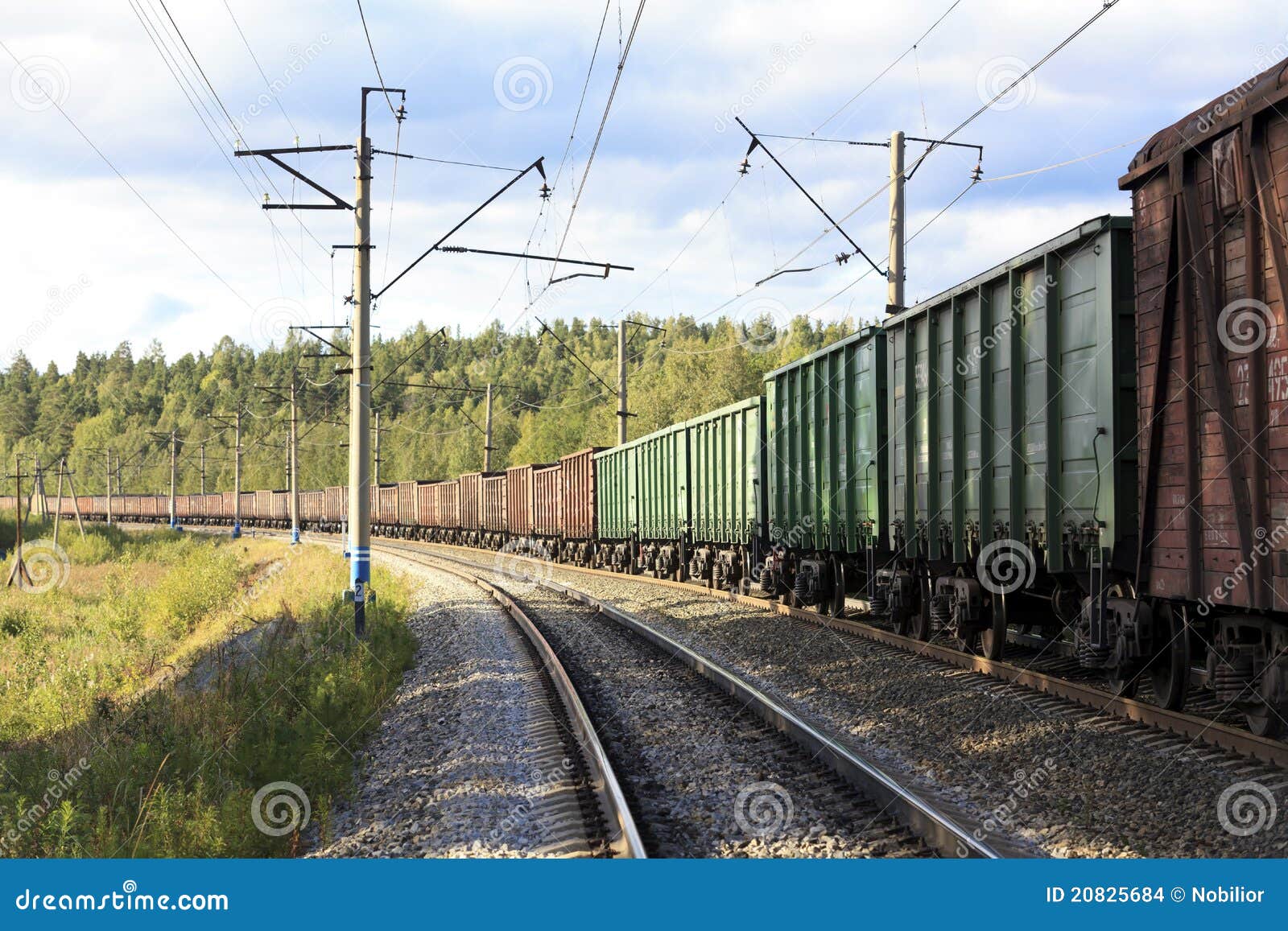Freight train carriages stock photo. Image of freighttrain - 20825684