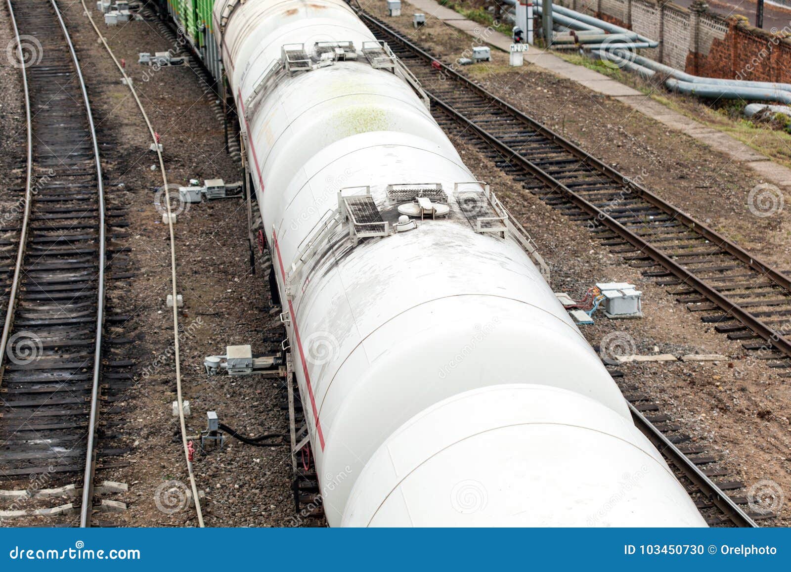 Freight Train Carrying Fuel in Wagons Stock Photo - Image of railway ...