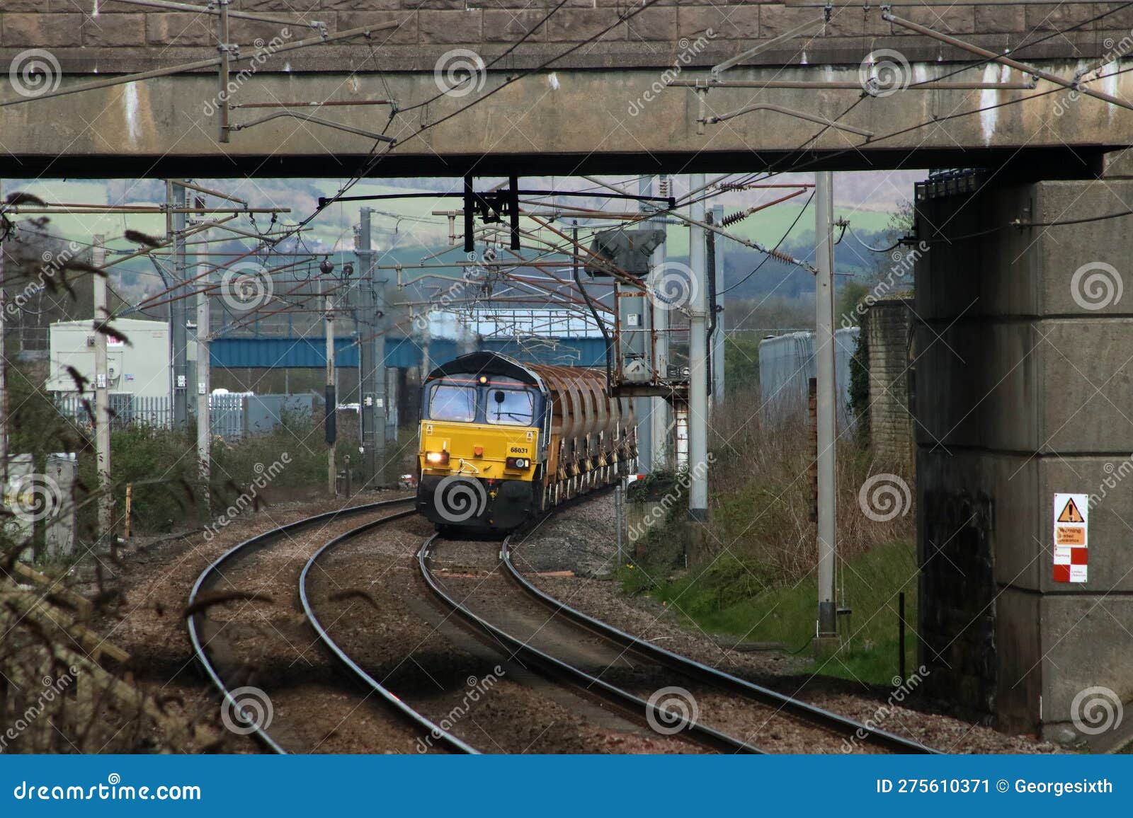 Freight Train with Class 66 Loco Carnforth WCML Editorial Photo - Image ...