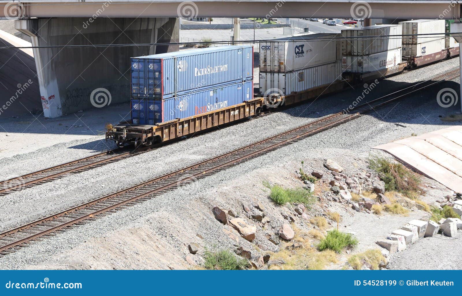 Freight Train with Containers Editorial Stock Image - Image of cargo ...