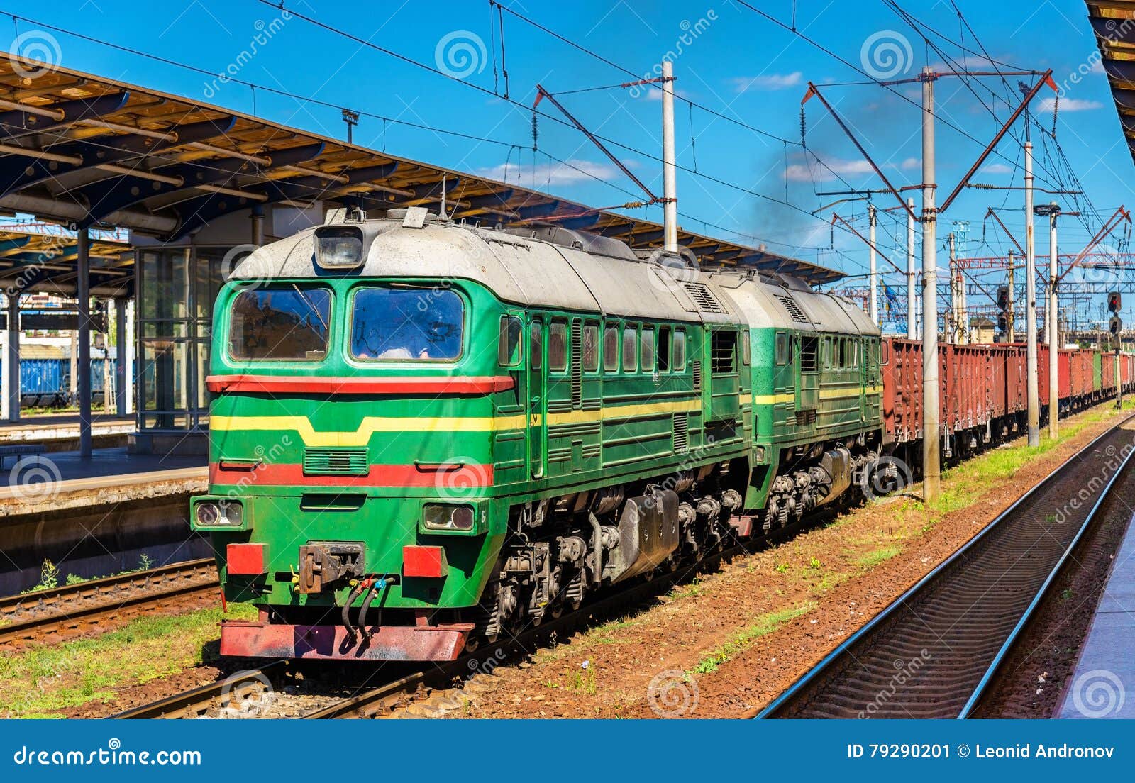Freight Train at Darnytsia Railway Station in Kyiv, Ukraine Stock Image ...