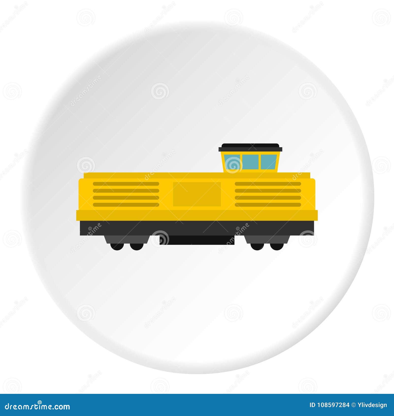Freight train icon circle stock vector. Illustration of ecology - 108597284