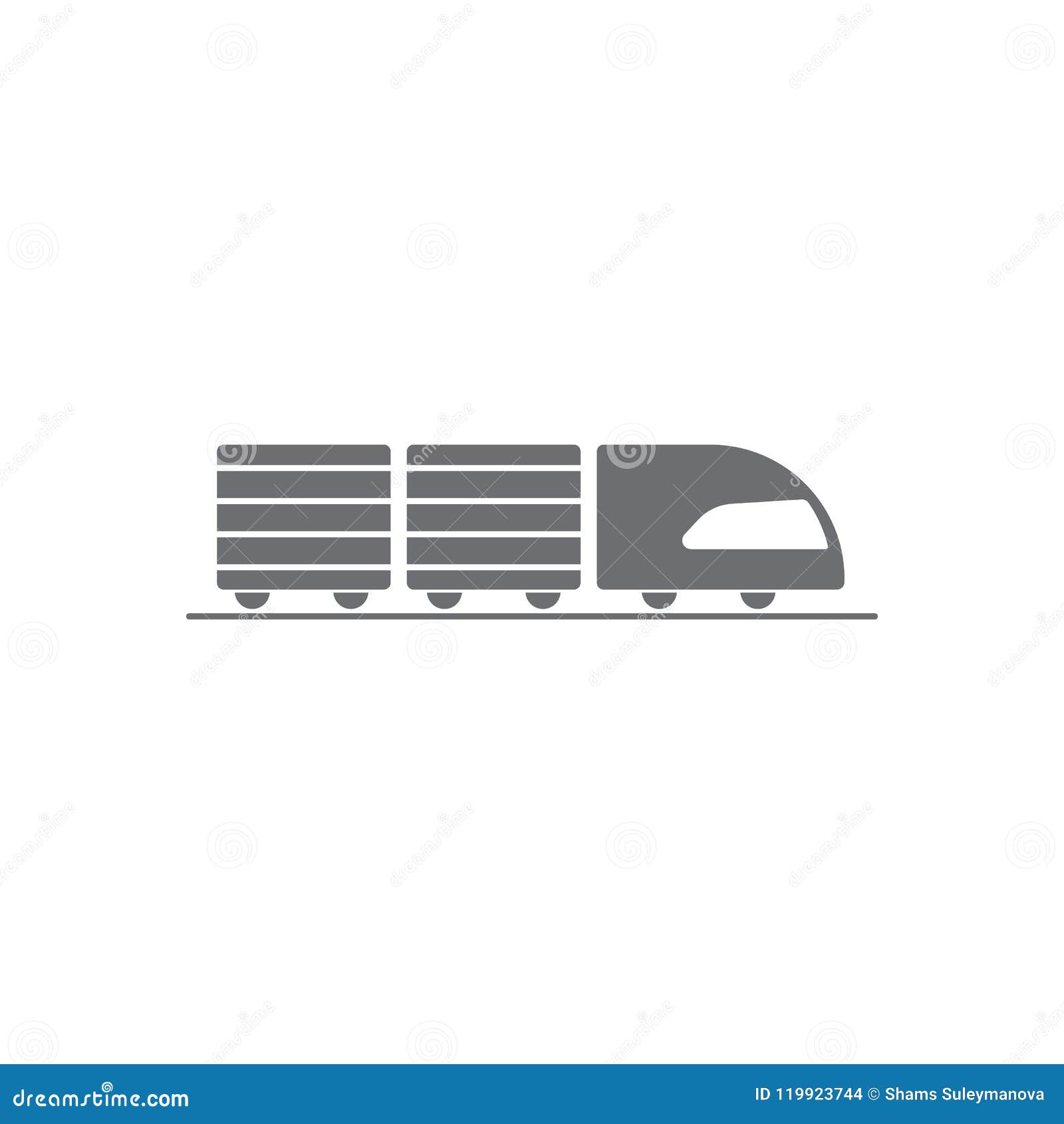 Freight Train Icon. Simple Element Illustration. Freight Train Symbol ...