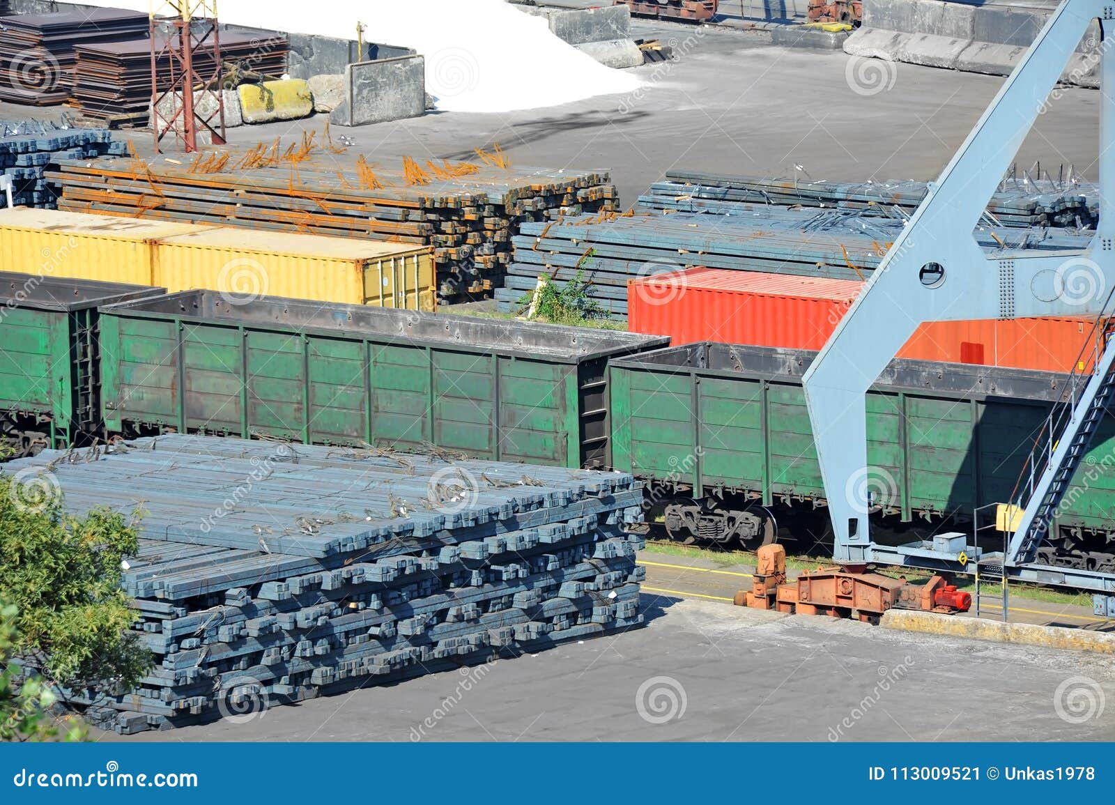 Freight train and metal stock image. Image of product - 113009521